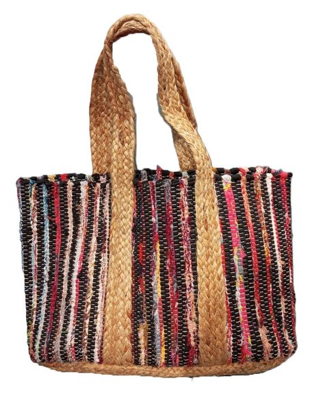 Multi Black Chindi Beach Bag - Concepts Kart
